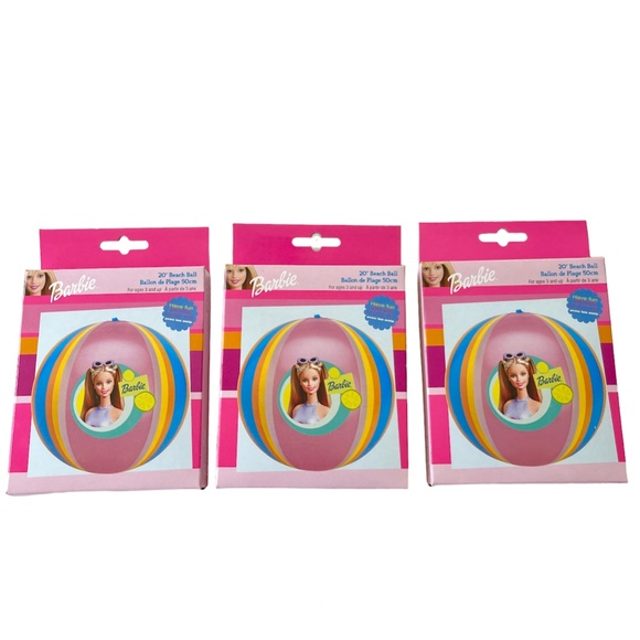 Mattel | Toys | Vintage 202 Barbie Inflatable Beach Ball 20 New Pink ...